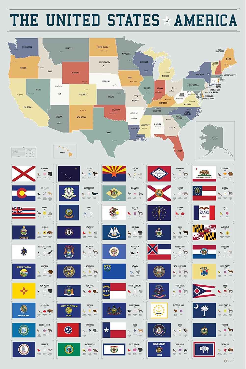 Solve Flag Map of The United States of America jigsaw puzzle online ...