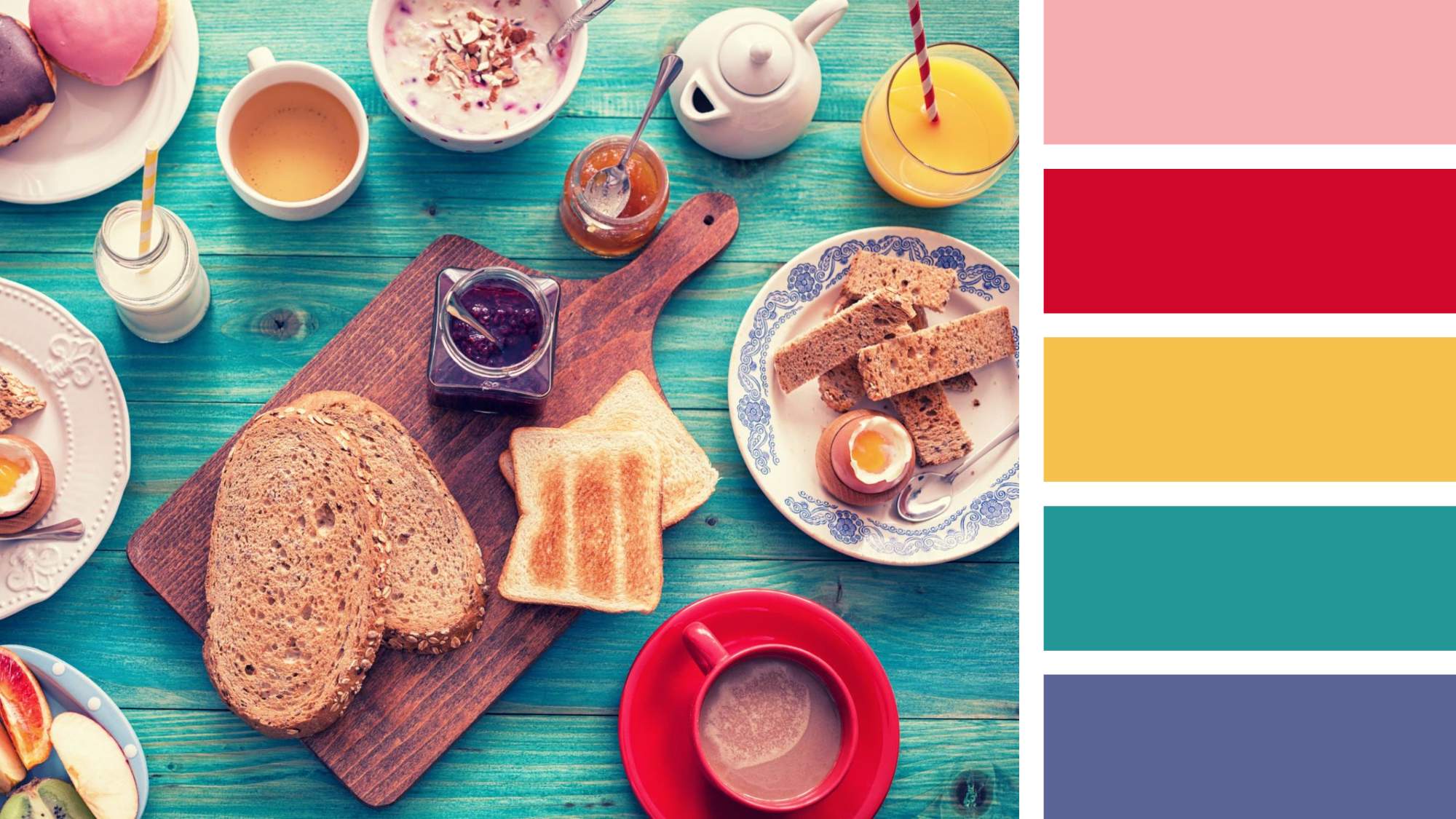 Solve Fully-loaded Breakfast Table jigsaw puzzle online with 252 pieces