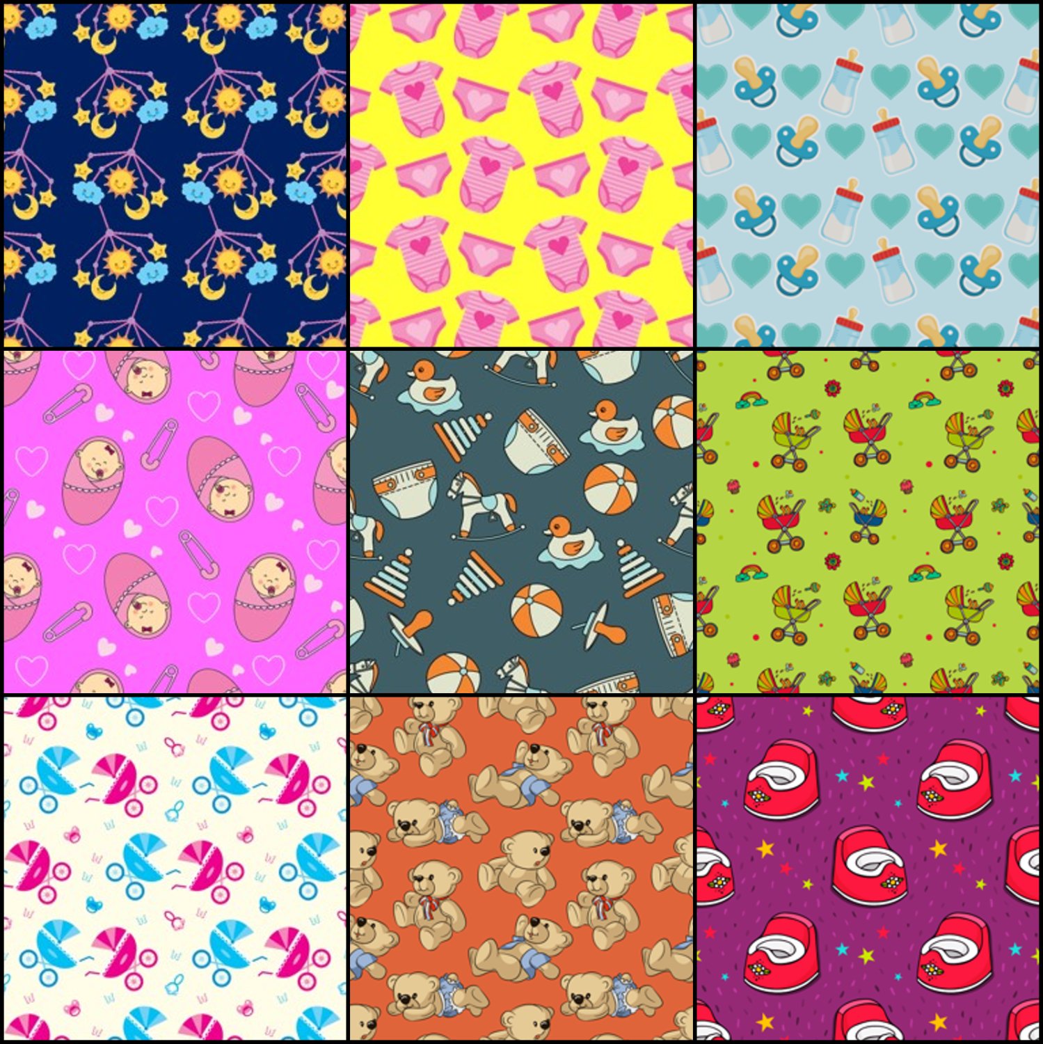 Solve Baby patterns 2 jigsaw puzzle online with 144 pieces