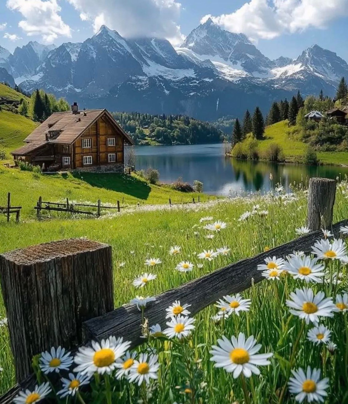 Solve Alpine scenery jigsaw puzzle online with 99 pieces