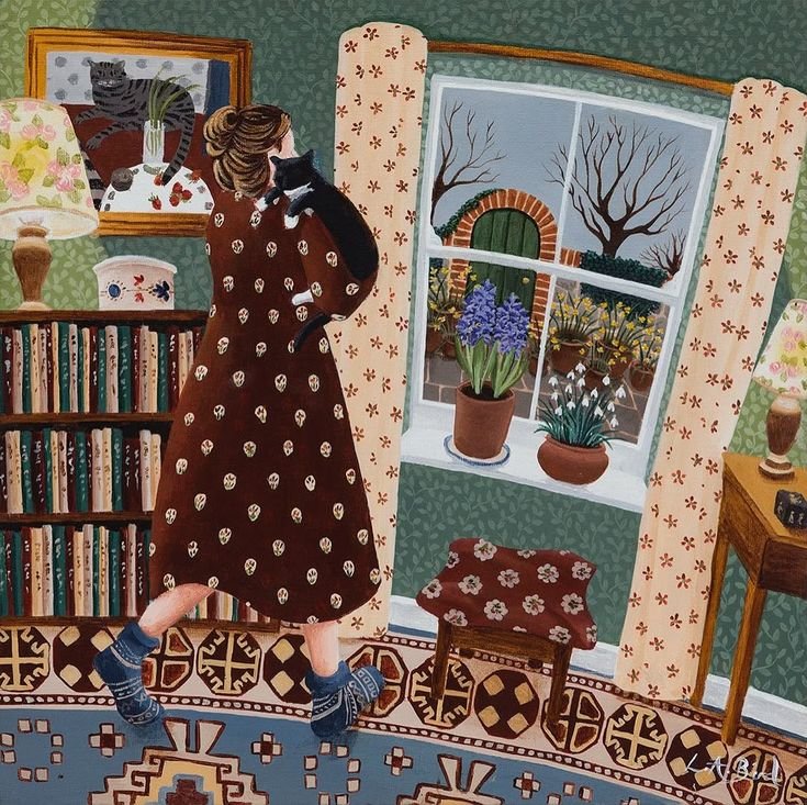 Solve Seasonal Art - Spring - At the Window (Resize: 9 - 144 Pieces ...