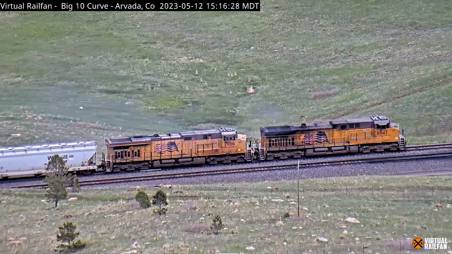 Solve UP-6847 UP-7956 at Arvada,CO/USA jigsaw puzzle online with 45 pieces