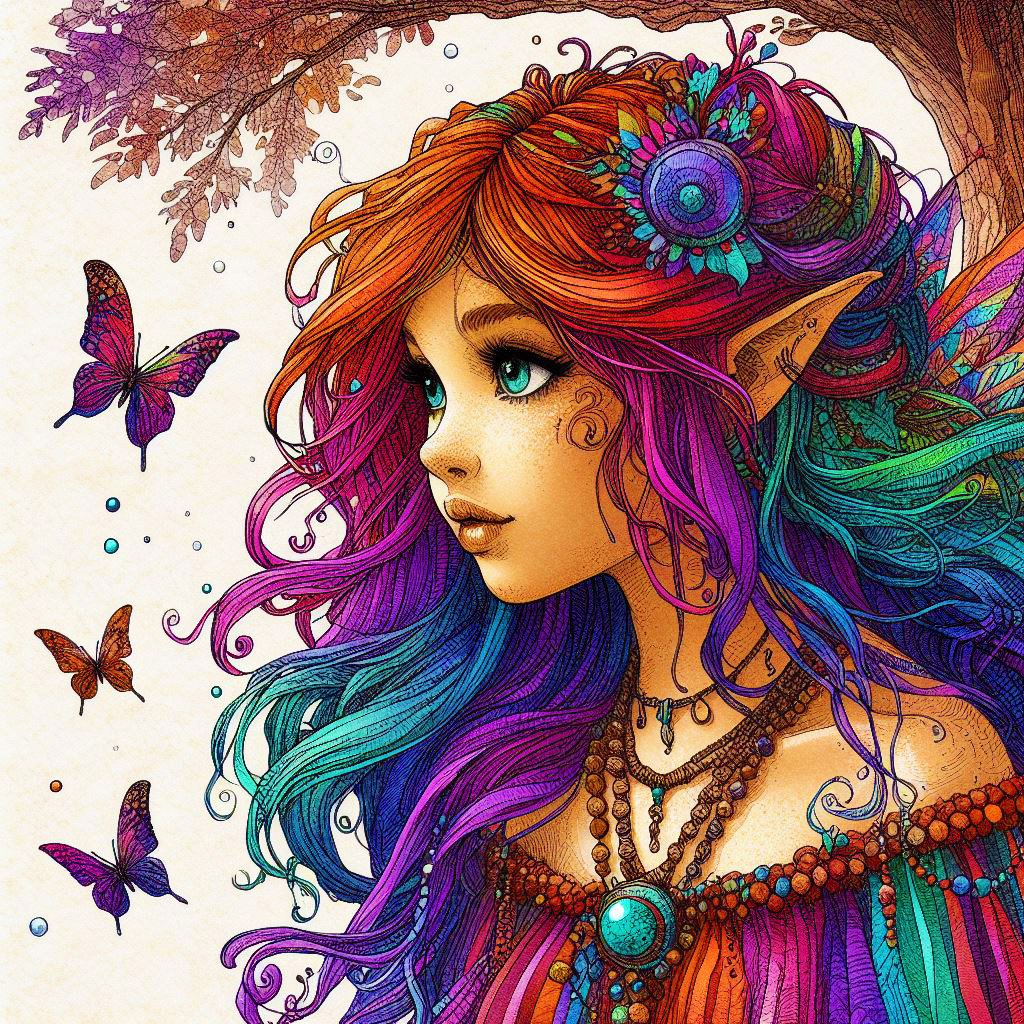Solve Rosetta the beautiful Pixie jigsaw puzzle online with 64 pieces