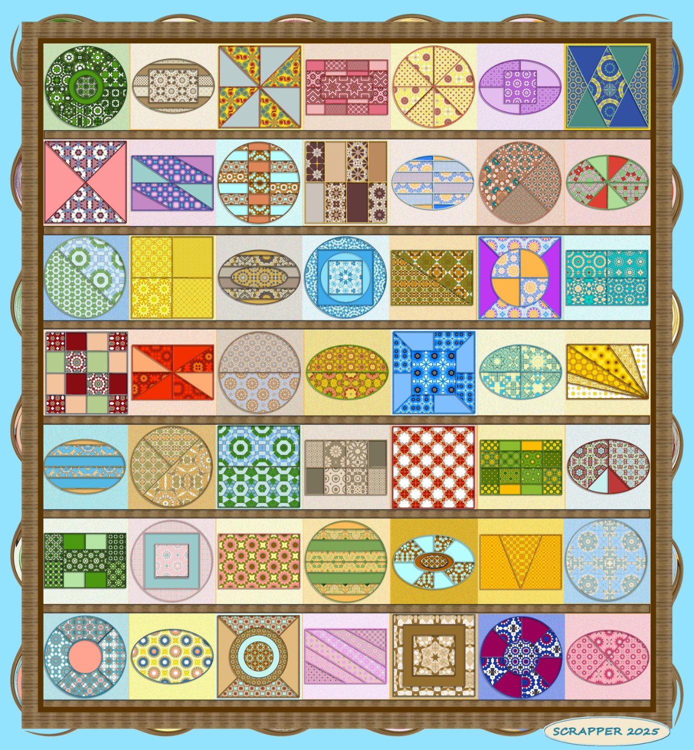 Solve circles, rectangles, ovals, and squares jigsaw puzzle online with 600 pieces