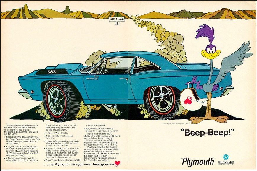 Solve 68 Road Runner ad jigsaw puzzle online with 126 pieces