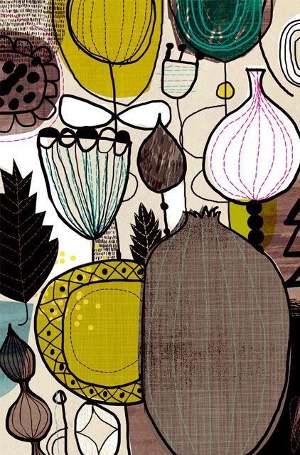 Solve MCM Fabric Design jigsaw puzzle online with 70 pieces