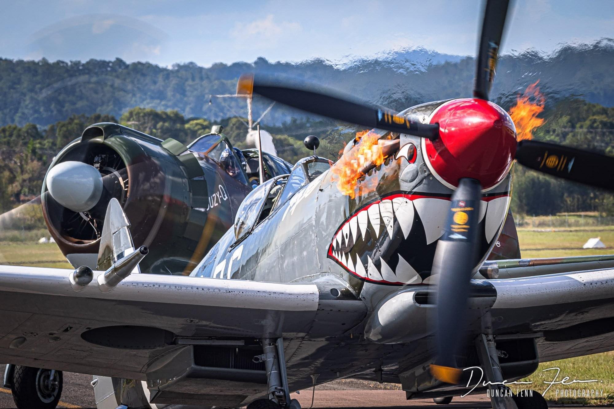 Jigsaw Puzzle | Supermarine Spitfire spitting fire, followed by a ...