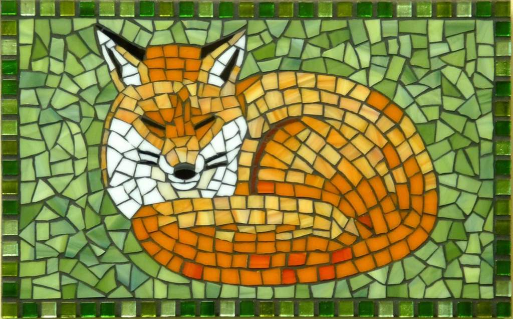 Solve Mosaic fox art jigsaw puzzle online with 40 pieces