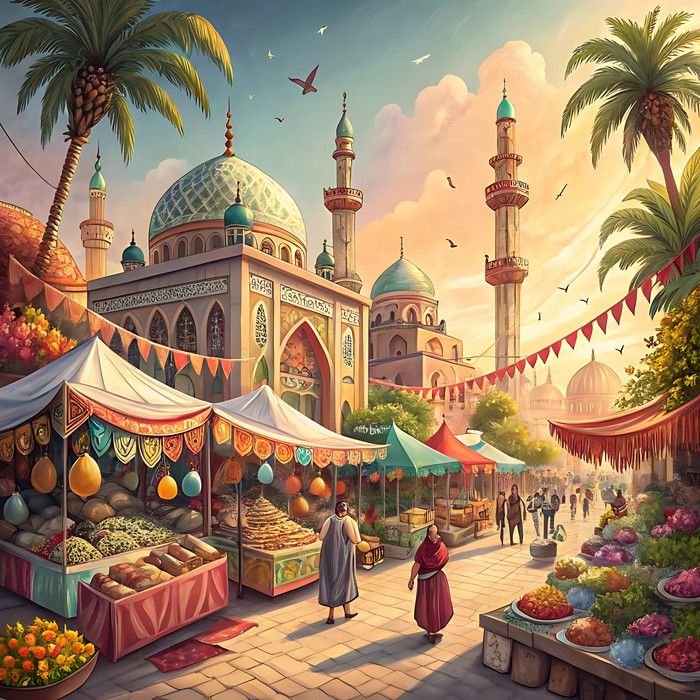 Solve Arabian Market Place jigsaw puzzle online with 81 pieces