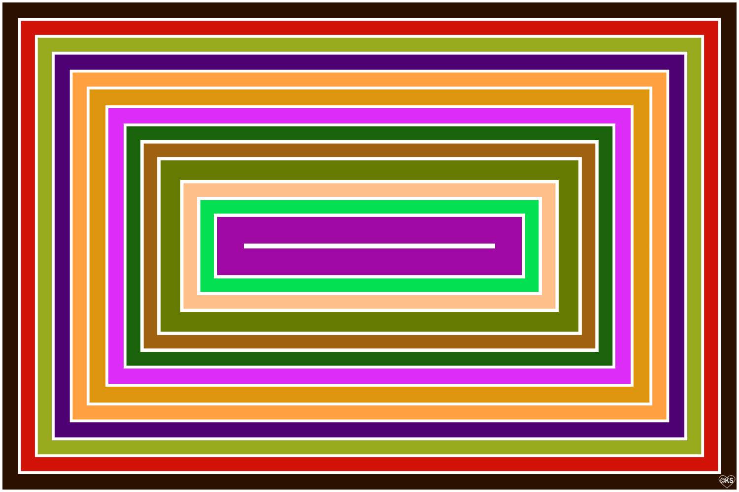 Solve Concentric Rectangles!! ~ M jigsaw puzzle online with 96 pieces