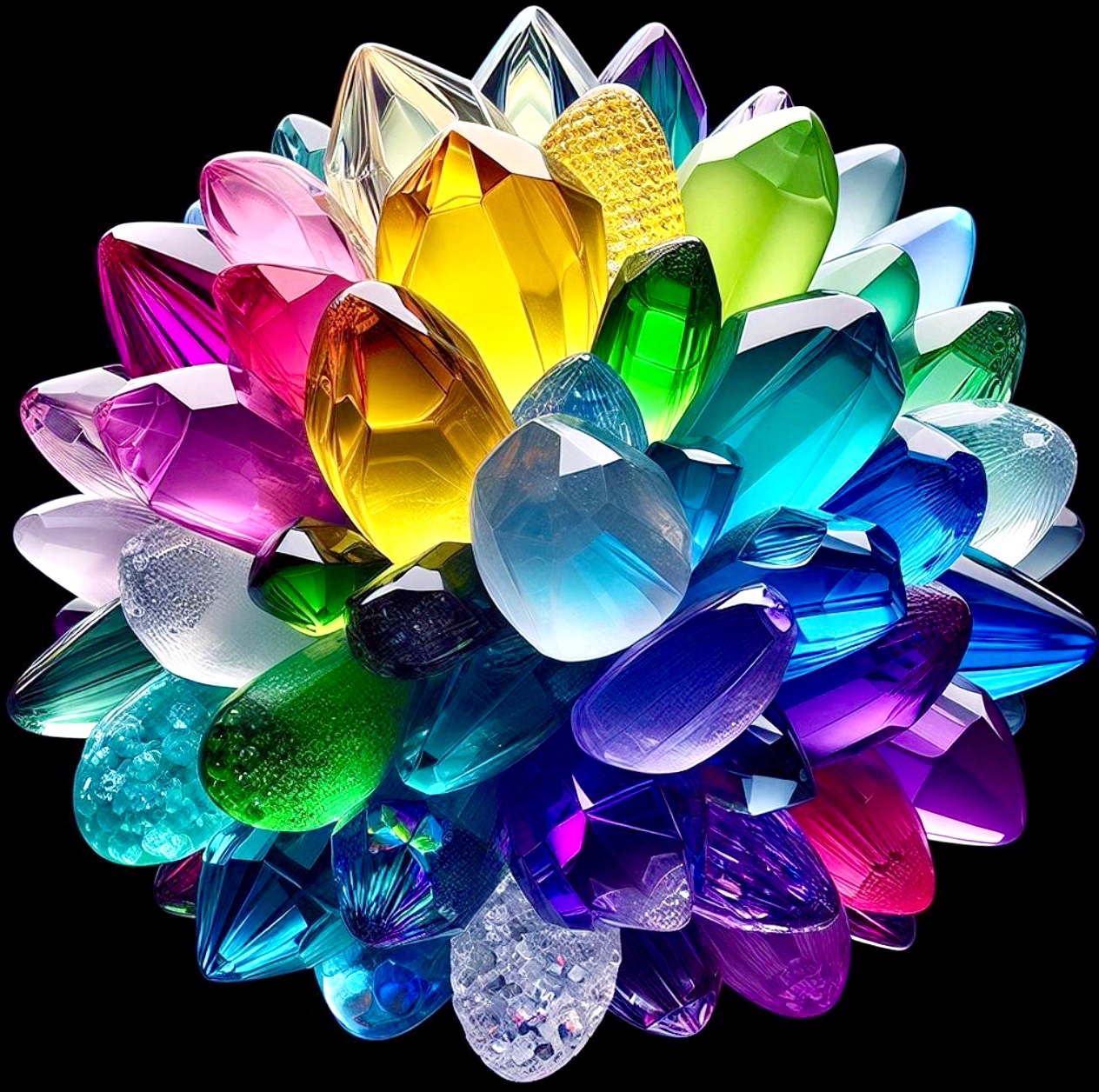 Solve Jewel Cluster 100 jigsaw puzzle online with 100 pieces