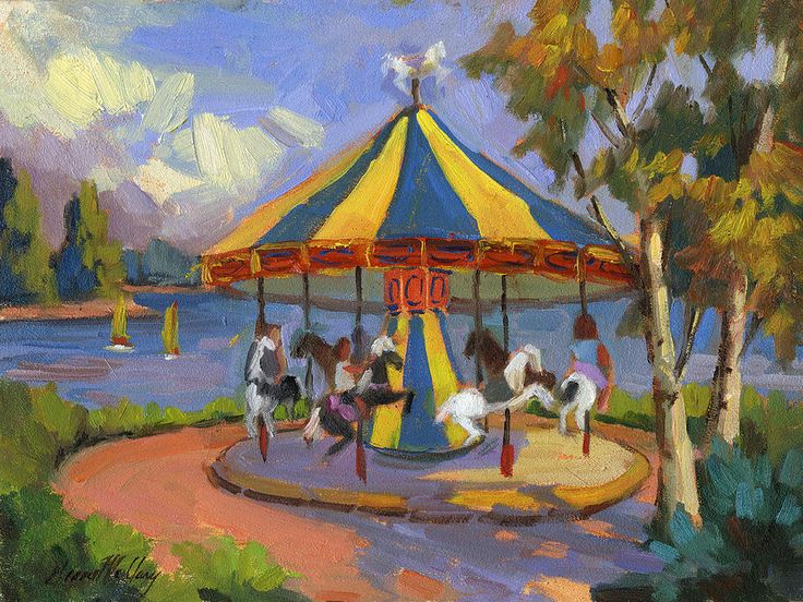 Solve Carousel at Lake Arrowhead jigsaw puzzle online with 108 pieces
