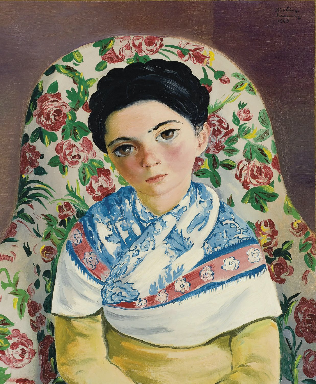 Puzzle | 72 pièces | Buste de Jeune Fille au Châle Fleuri (Bust of ...