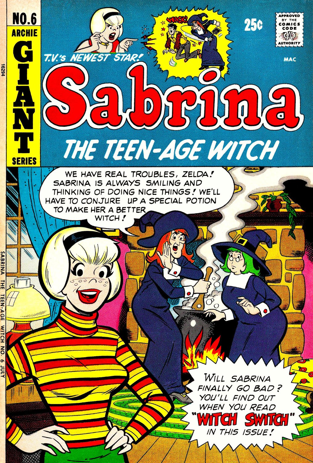 Solve Sabrina (July 1972) jigsaw puzzle online with 176 pieces