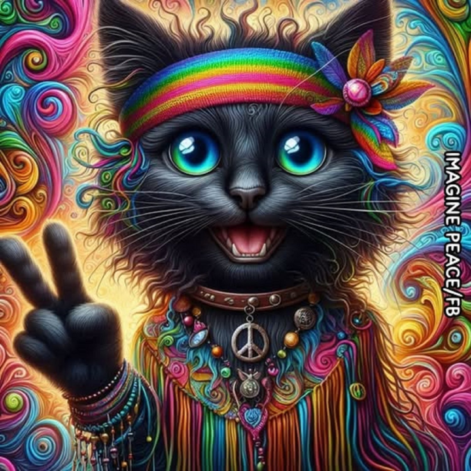 Solve IMAGINE PEACE jigsaw puzzle online with 600 pieces