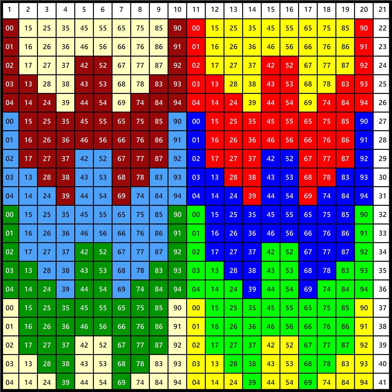 Solve Number 1466 tessellation 441 jigsaw puzzle online with 441 pieces