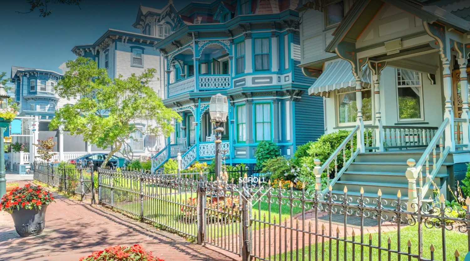 Solve Painted Ladies of Cape May, New Jersey jigsaw puzzle online with ...