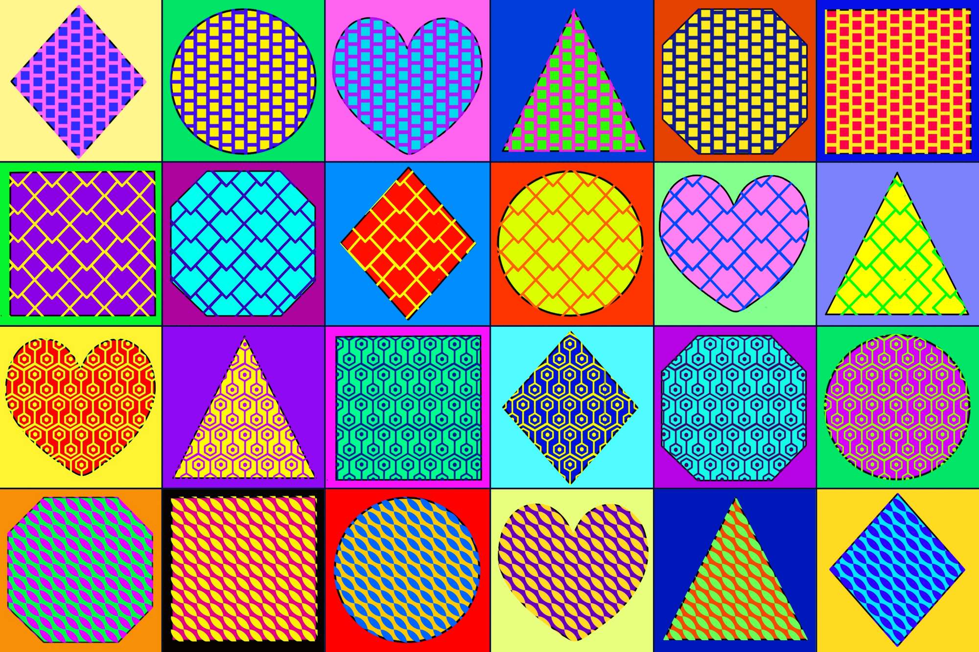 Solve Jumbled Shapes jigsaw puzzle online with 600 pieces