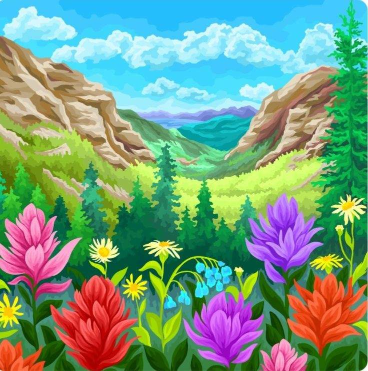 Solve PEACE IN THE VALLEY jigsaw puzzle online with 64 pieces