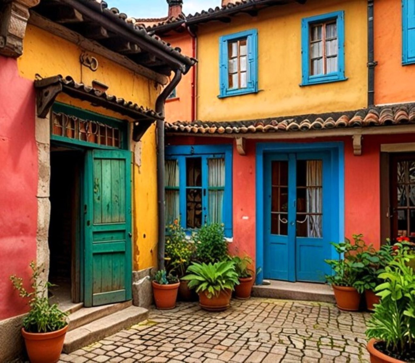 Solve Casas de Pueblo jigsaw puzzle online with 42 pieces