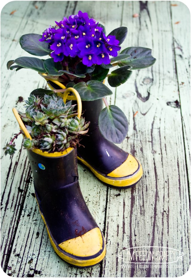 Solve Violets and Wellies jigsaw puzzle online with 88 pieces