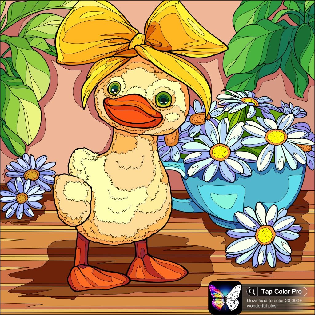 Solve PUZZLE - Duck With A Head Bow jigsaw puzzle online with 81 pieces