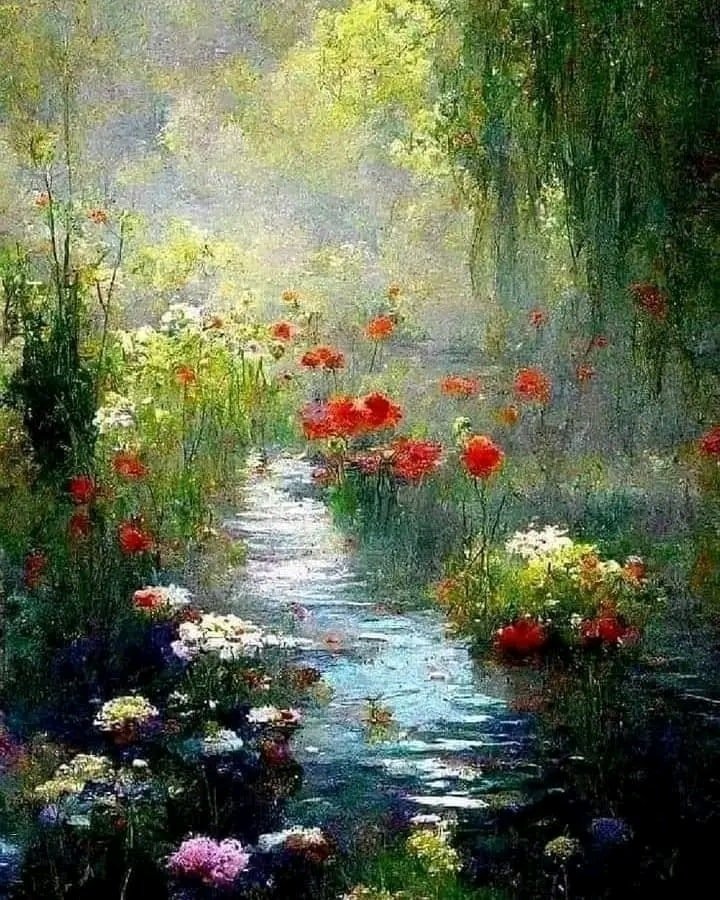 Solve wetlands with flowers (resize 12 to 195) jigsaw puzzle online ...