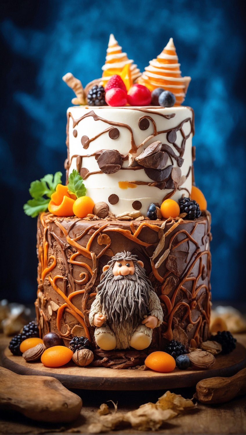 Solve Creatively decorated caveman cake jigsaw puzzle online with 153 ...