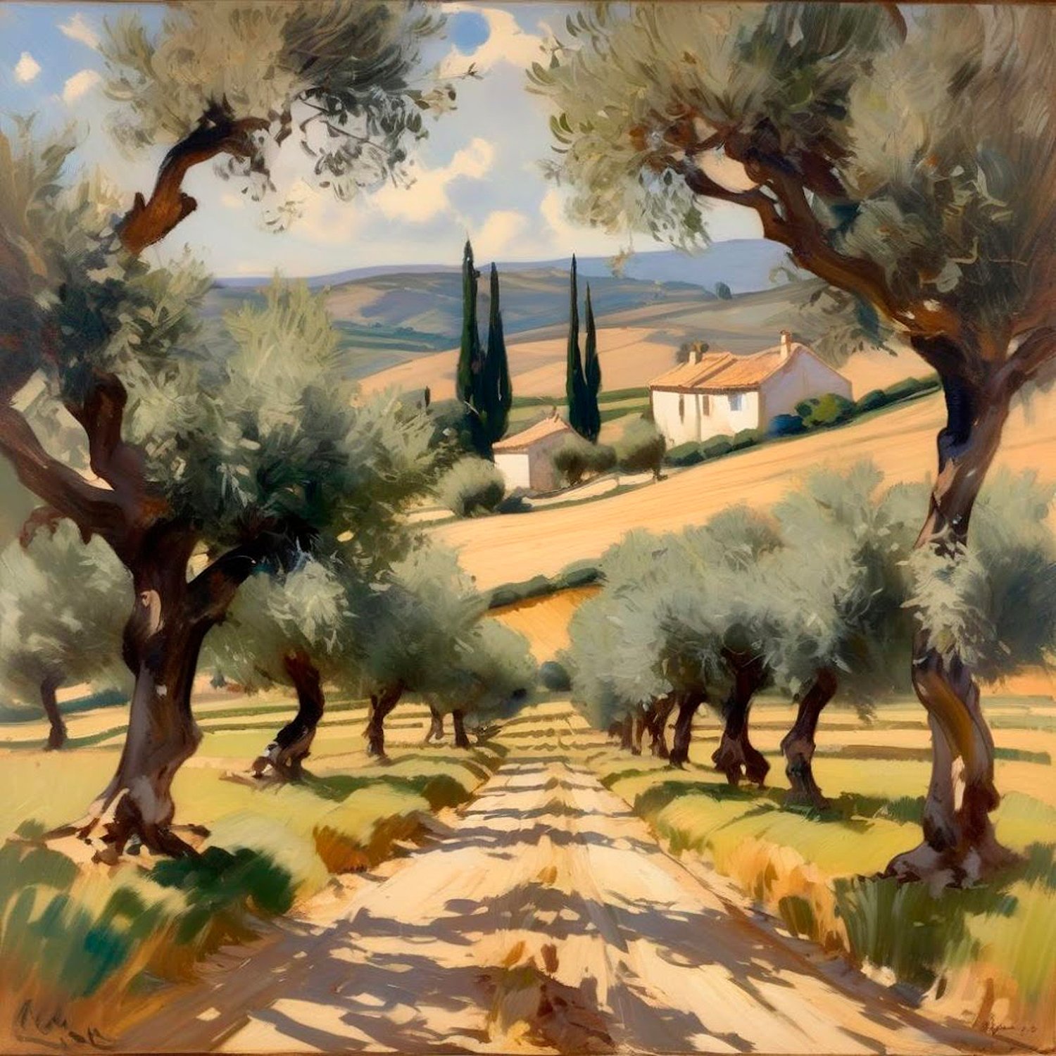 Solve Old olive trees along the driveway to the hotel jigsaw puzzle ...