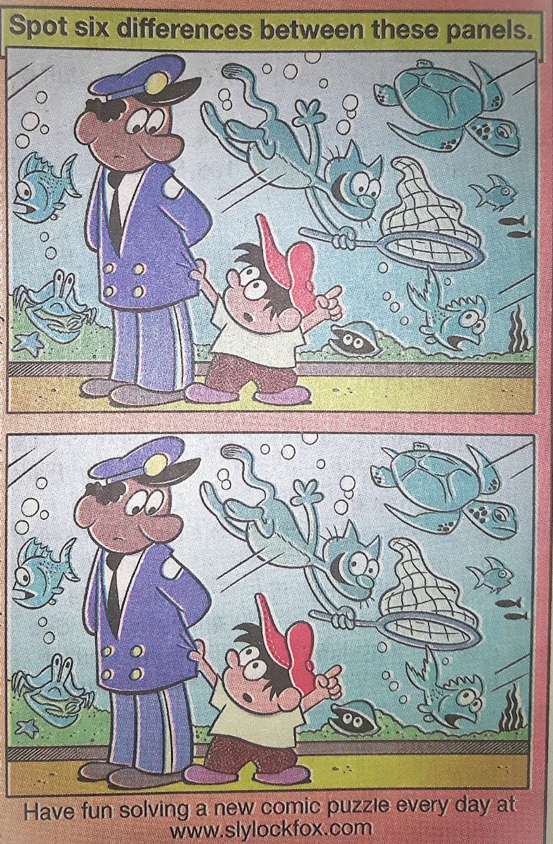 Solve Spot the 6 Differences jigsaw puzzle online with 24 pieces