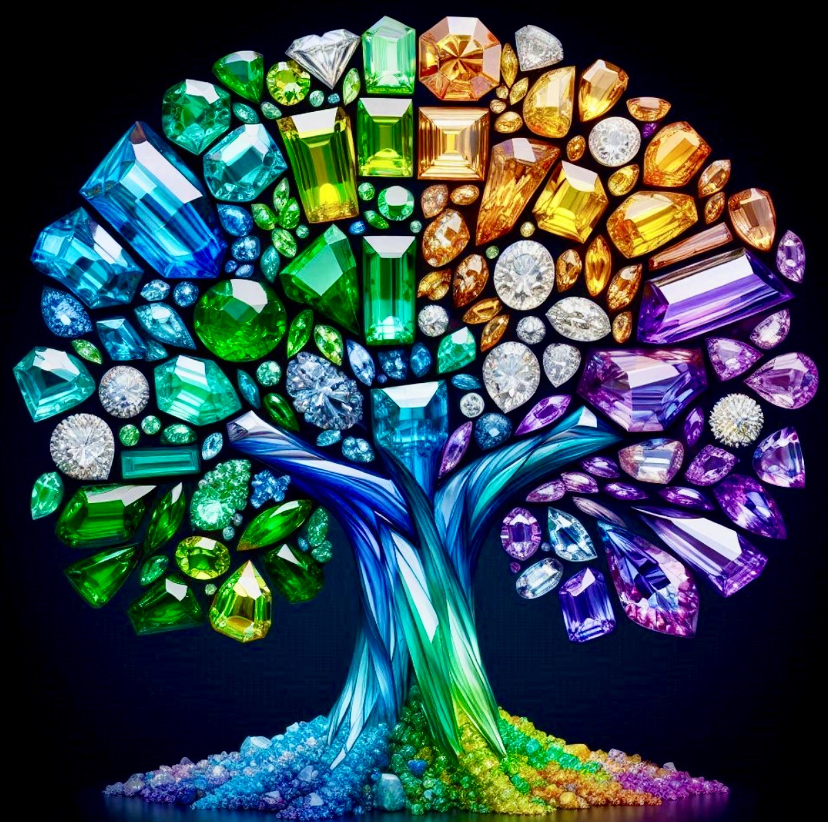 Solve Carat Tree jigsaw puzzle online with 49 pieces