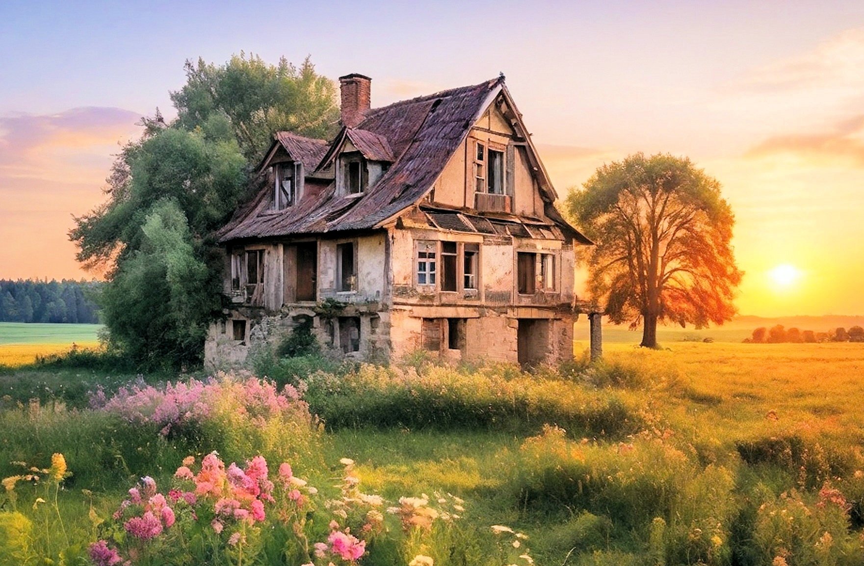 Solve Old Farmhouse, resizable 12 to 450 pieces jigsaw puzzle online ...