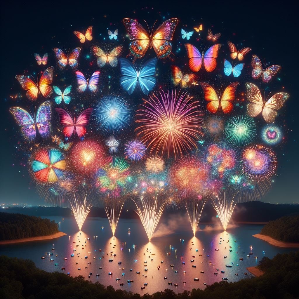 Solve Fireworks jigsaw puzzle online with 16 pieces