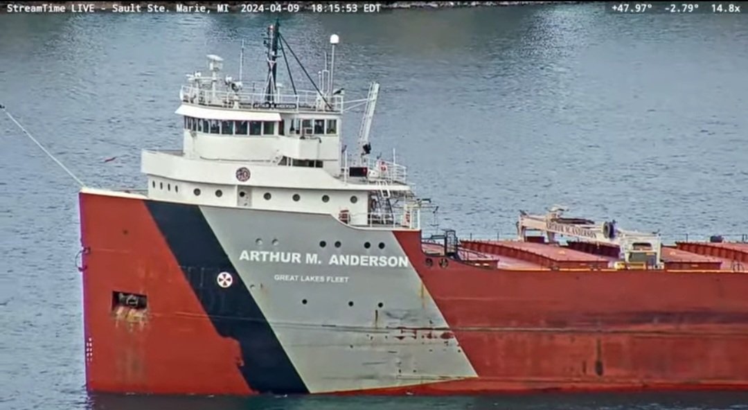 Solve Arthur M Anderson Freighter jigsaw puzzle online with 84 pieces