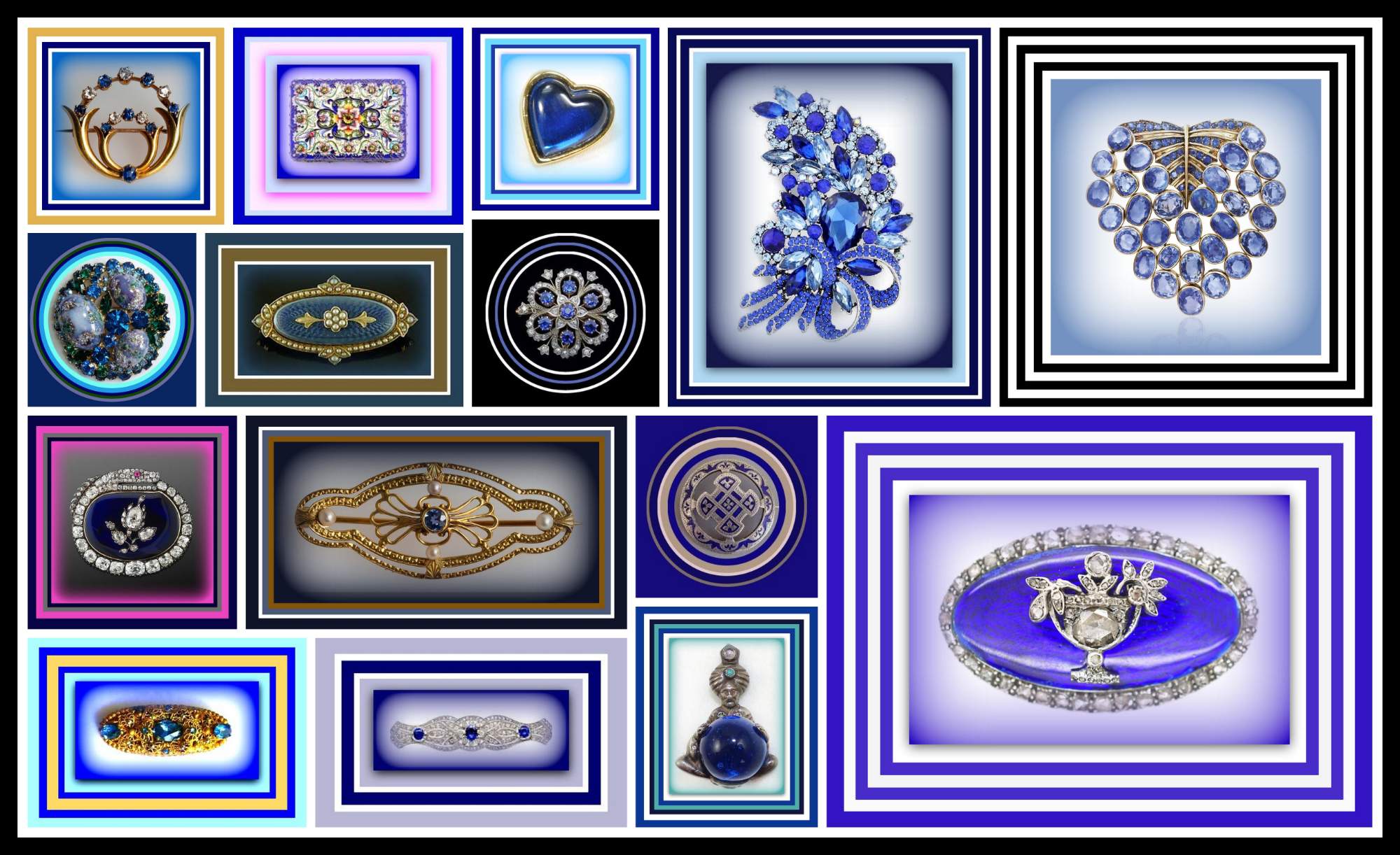 Solve Shades of Blue jigsaw puzzle online with 228 pieces