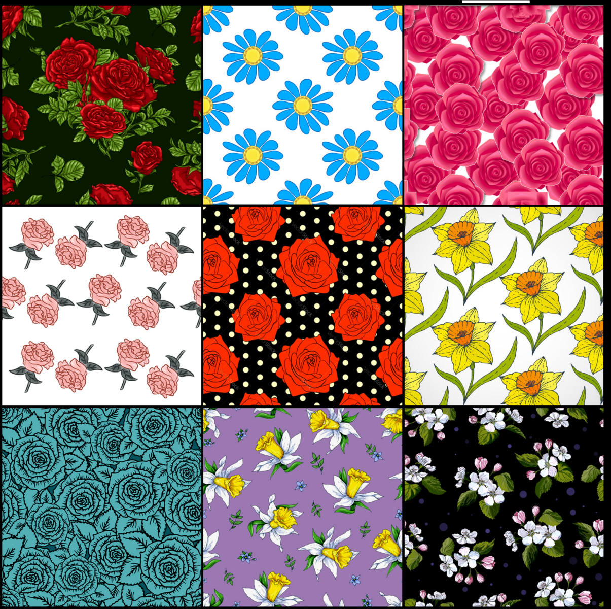 Solve Flower patterns 57 jigsaw puzzle online with 324 pieces