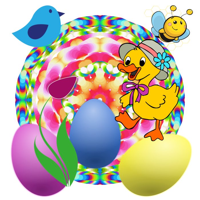 Jigsaw Puzzle | 64 pieces | Spring Joy Scribble | Jigidi