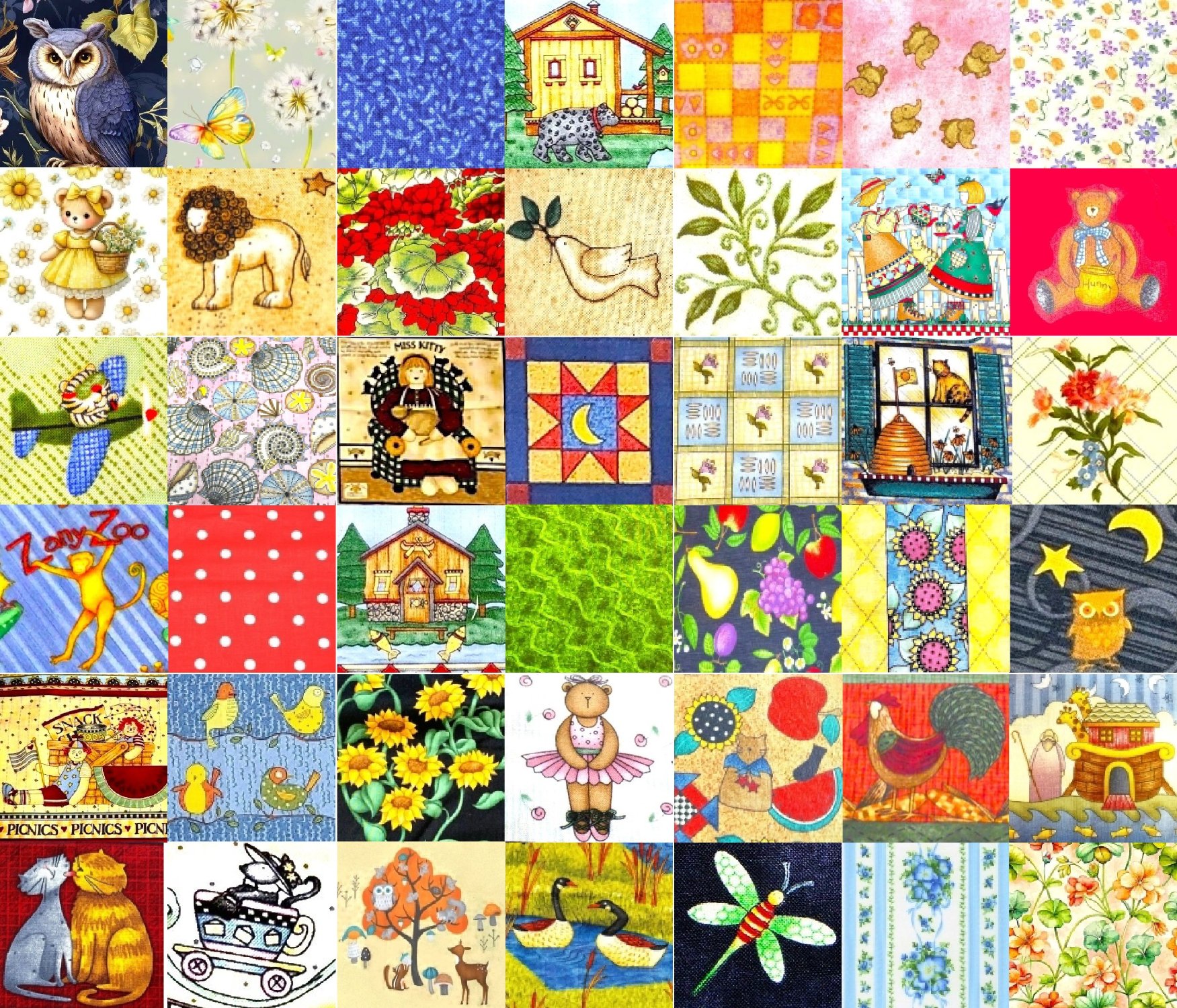 Solve PATCHWORK DEBBIE MUMM 12 jigsaw puzzle online with 378 pieces