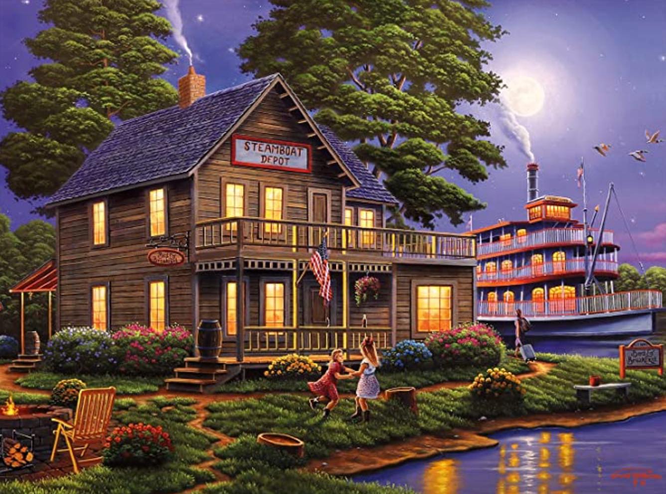 Solve "Riverboat" - art jigsaw puzzle online with 70 pieces