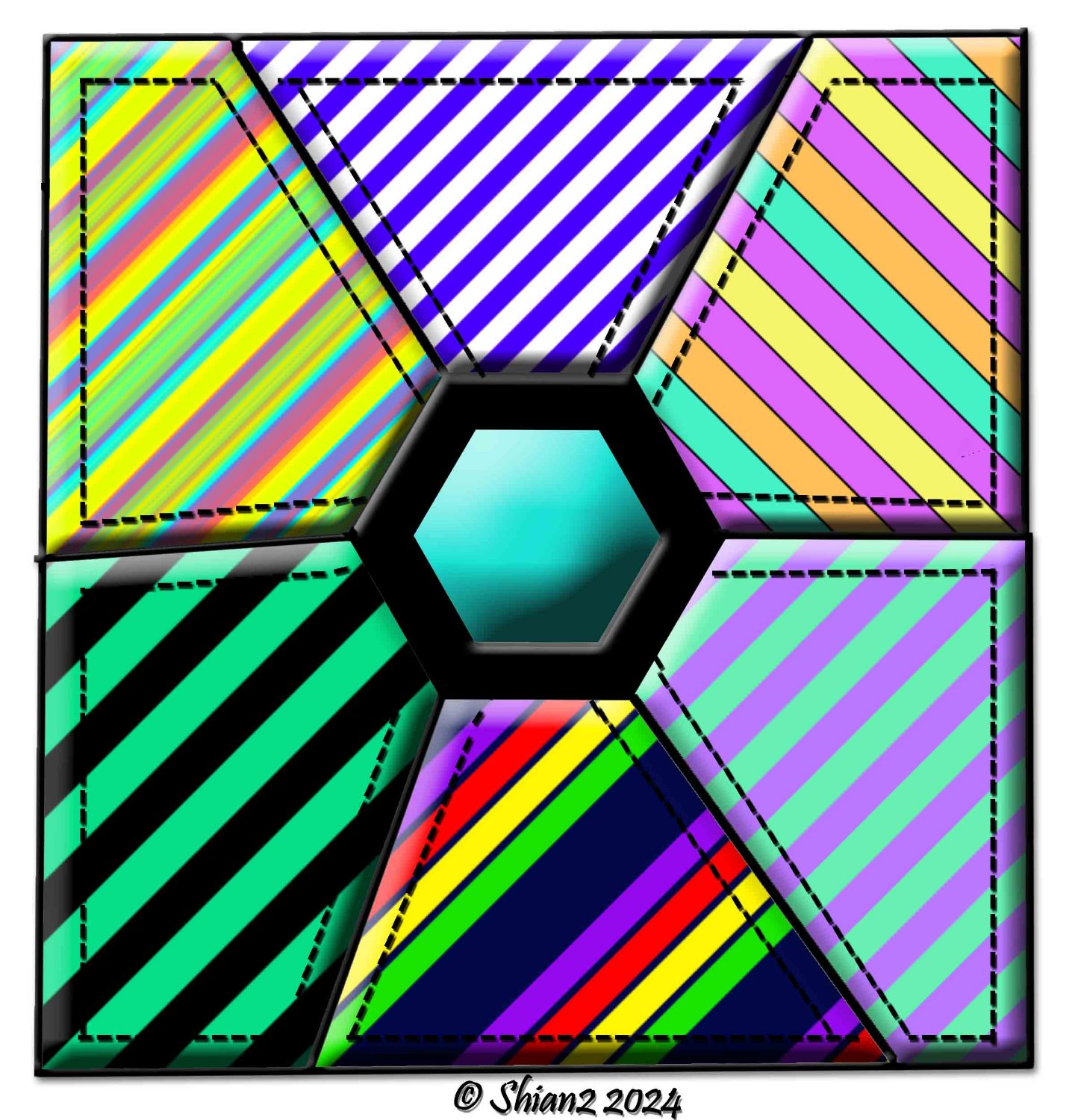 Solve Odd Stripe Patches jigsaw puzzle online with 210 pieces