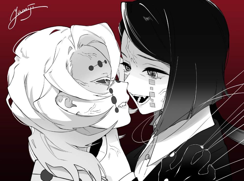 Solve Demon Slayer - Rui x Enmu jigsaw puzzle online with 12 pieces