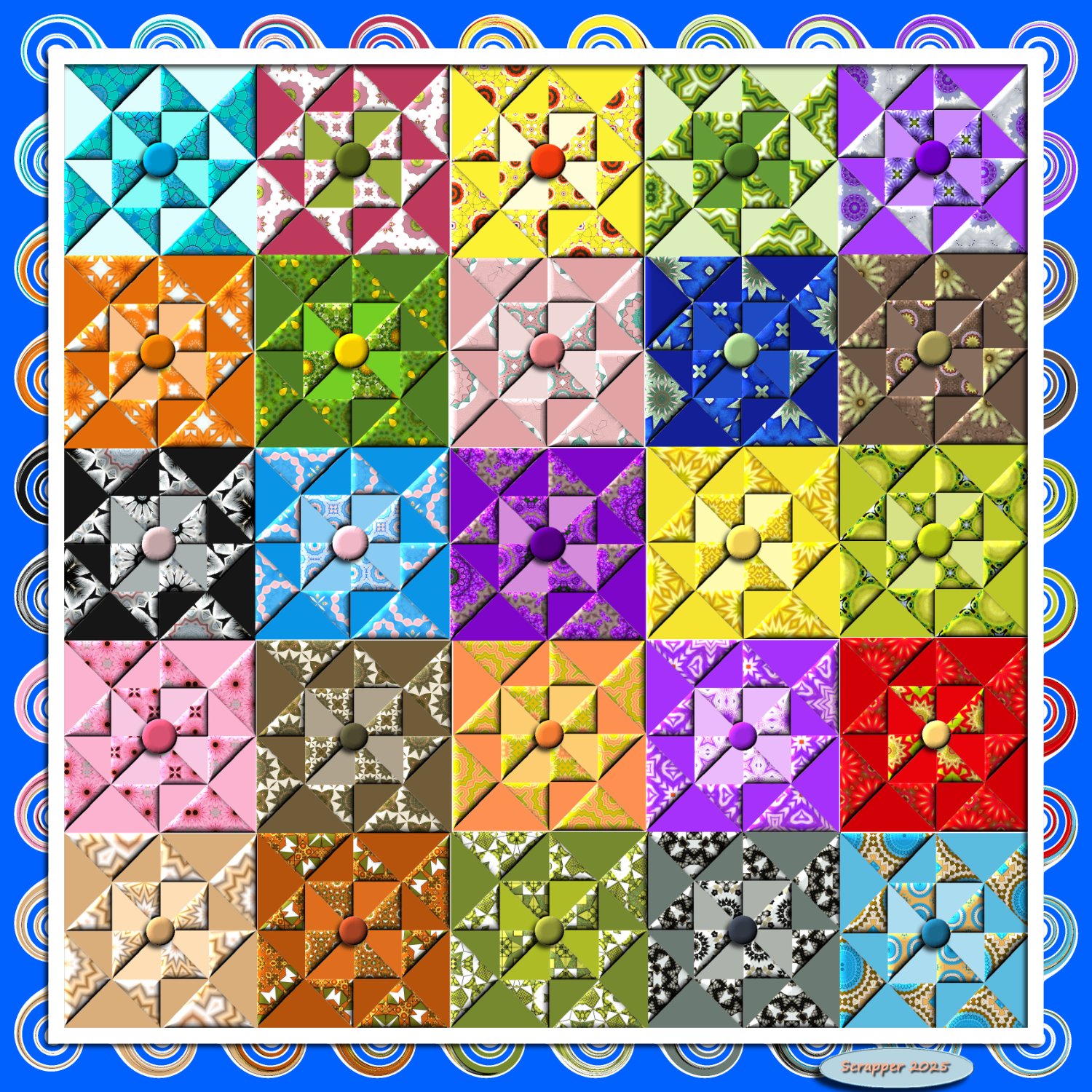 Solve pellmell pinwheels jigsaw puzzle online with 64 pieces