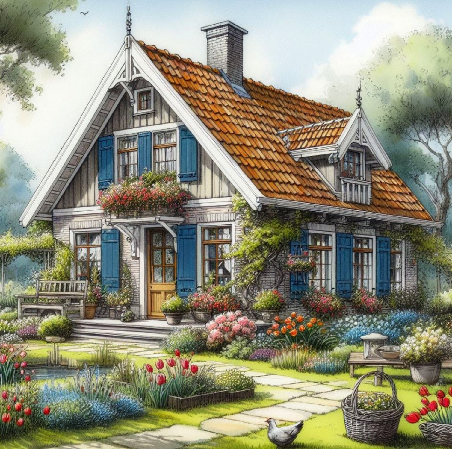 Solve gardenhouse jigsaw puzzle online with 100 pieces
