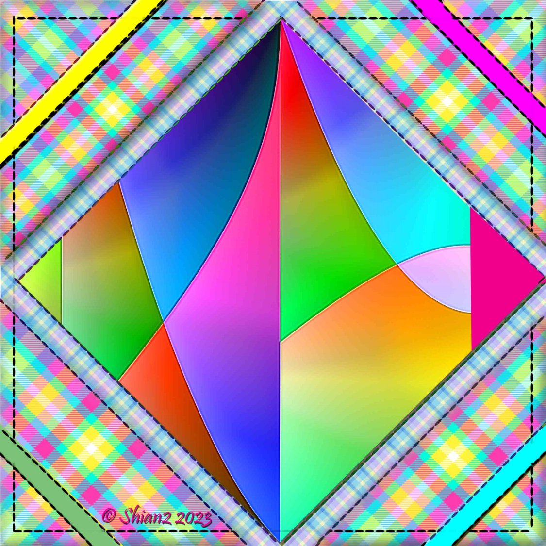 Solve Plaid and Patches jigsaw puzzle online with 16 pieces