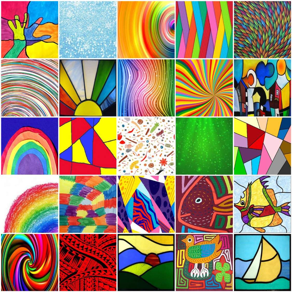 Solve Color Color Everywhere jigsaw puzzle online with 49 pieces