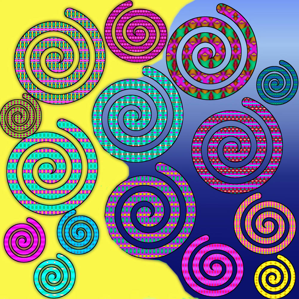 Solve SWIRLIES jigsaw puzzle online with 100 pieces