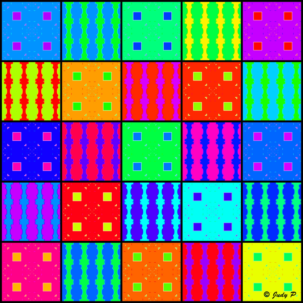 Solve 5 X 5 Spindles and Boxes (XL) jigsaw puzzle online with 400 pieces