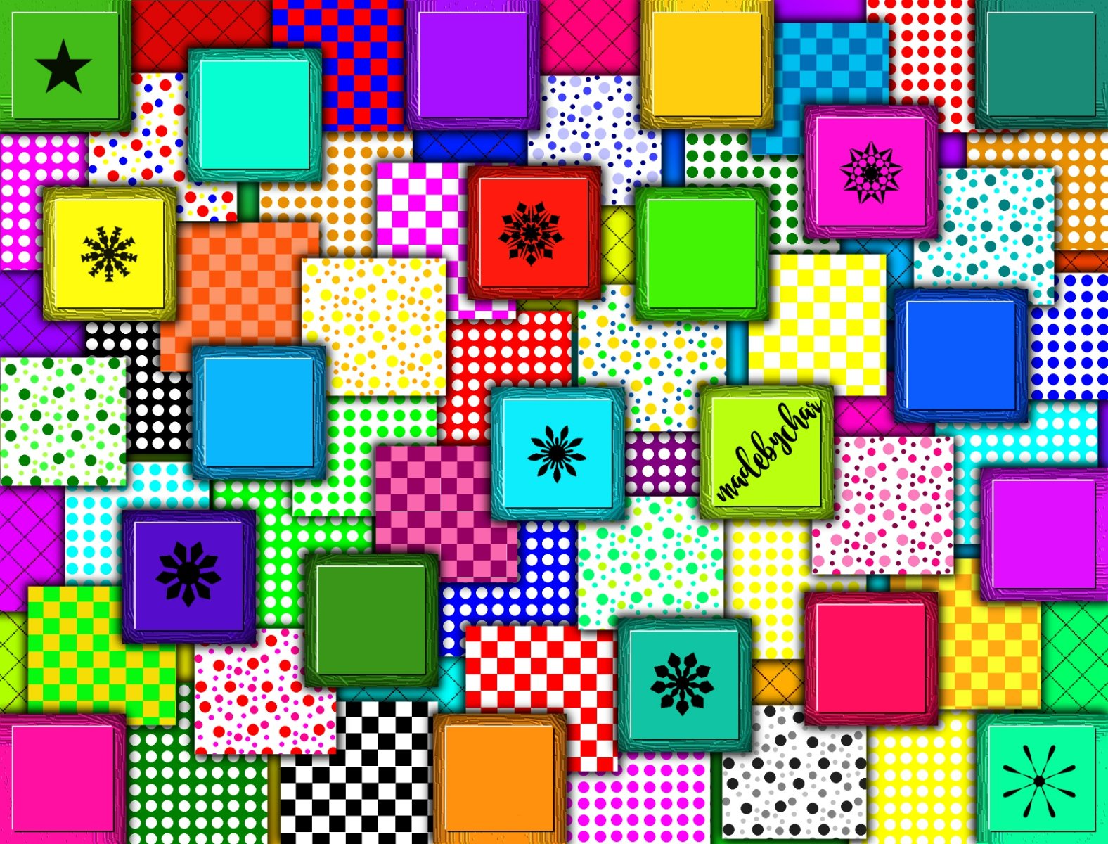 Solve Dots and Squares... jigsaw puzzle online with 48 pieces