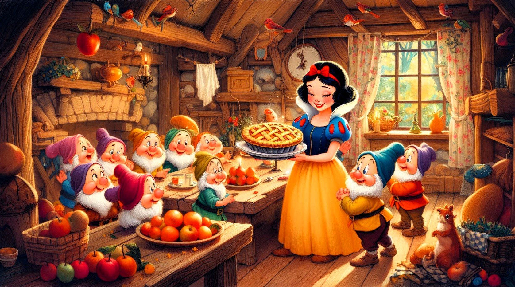 Solve Snow White jigsaw puzzle online with 198 pieces