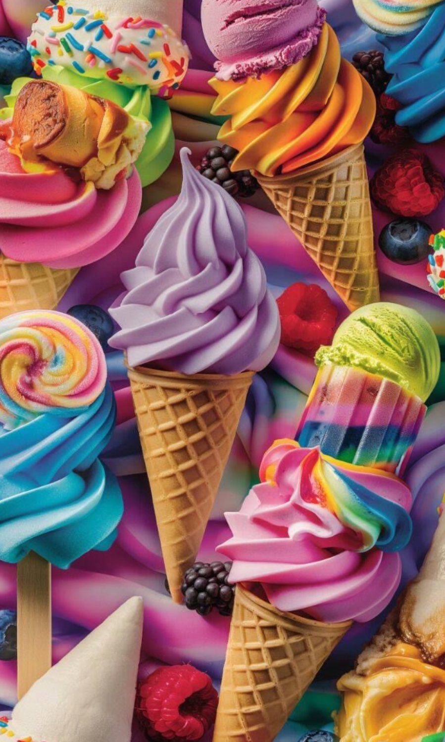 Solve Lots of Ice Cream Cones jigsaw puzzle online with 322 pieces